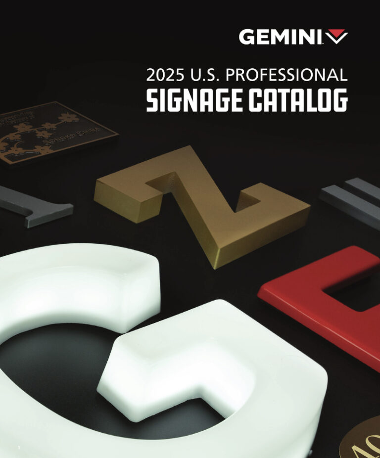 Request Printed Gemini Signage Catalog